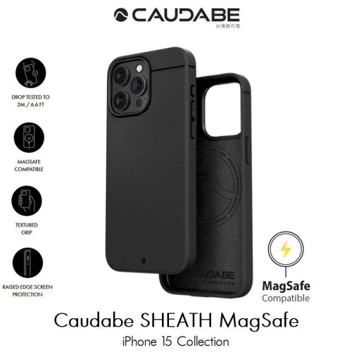 Caudabe SHEATH iPhone 15 全系列 MagSafe 經典防摔磁吸保護殼 極簡黑 - Caudabe台灣總代理 ...