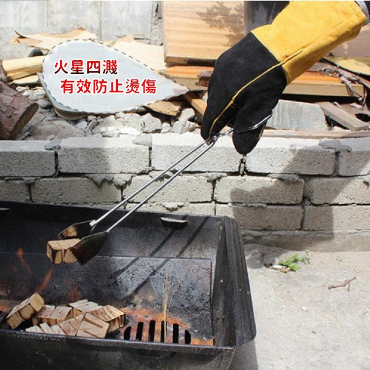 【台灣現貨24h出貨】防火手套 隔熱手套 耐高溫手套 防燙手套 牛皮手套 CLS牛皮隔熱手套 牛皮 防焰【CP121】 - Buy_easy