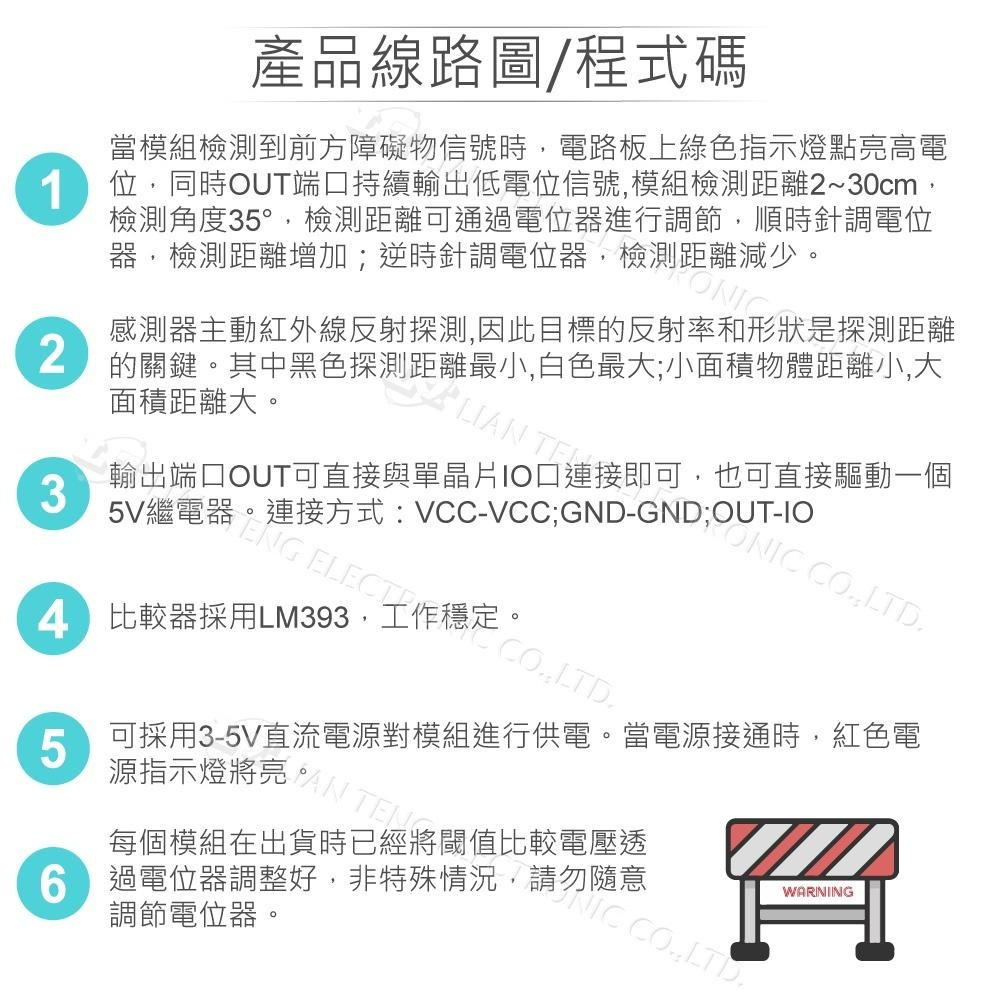 聯騰．紅外線 避障 感測 模組 FC-51 適合Arduino、micro:bit、樹莓派 等開發學習互動學習模 - 聯騰 專業電子線上購物｜工具｜零件｜電源供應器｜塑膠盒｜電子零件｜電錶 ...