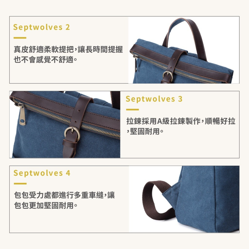 JIAYBL 帆布後背包 後背包 復古皮革 咖啡色 LBM-109-CF 彩色世界 - 彩色世界實業有限公司 - iOPEN Mall