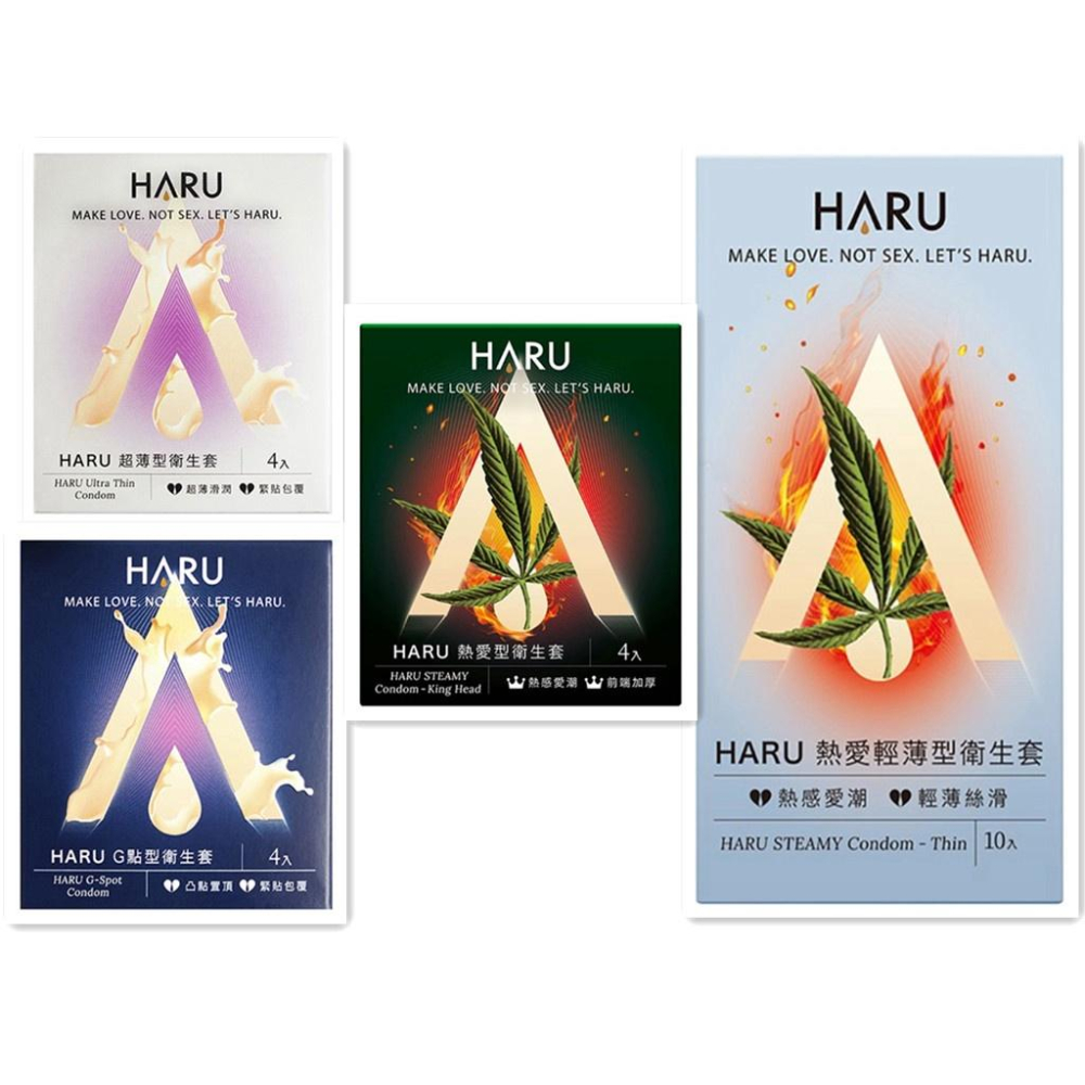 【HARU 含春】G點型衛生套4入組HARU含春保險套超薄型/G點型/熱愛衛生套 G-SPOT凸點環繞 HARU凸點置頂 - 群越生醫有限公司 ...