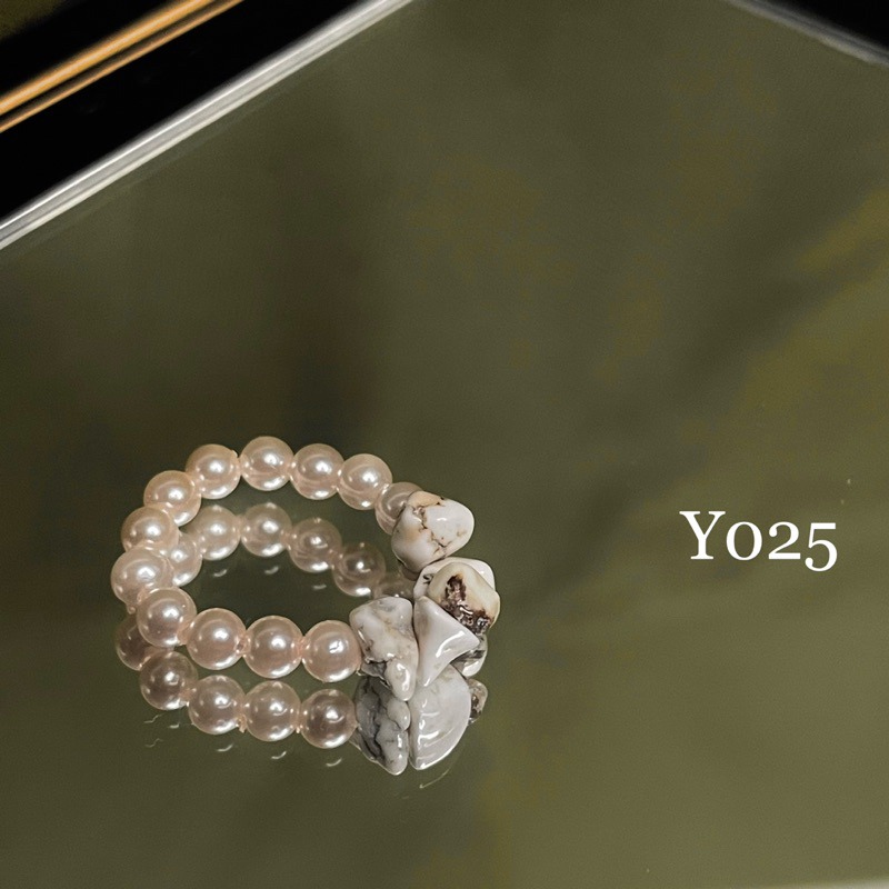 手作現貨-【緣緣水晶】串珠戒指|串珠指環｜水晶｜生日禮物｜聖誕禮物｜情人禮物｜日常單品｜ Y025 - 緣緣水晶 手作工坊 - iOPEN Mall