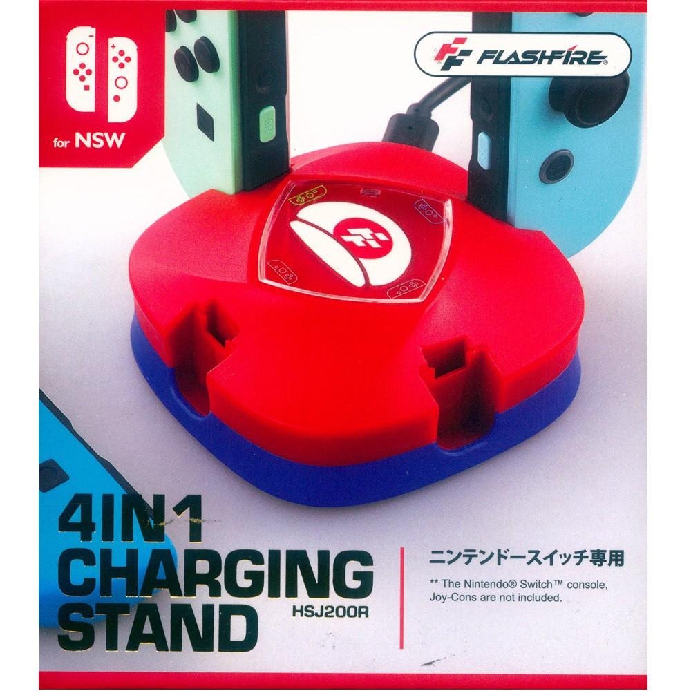 FlashFire NS Switch 4合1 JOYCON 手把充電座 (HSJ200R) 【一起玩】 - 一起玩電玩數位館 - iOPEN Mall
