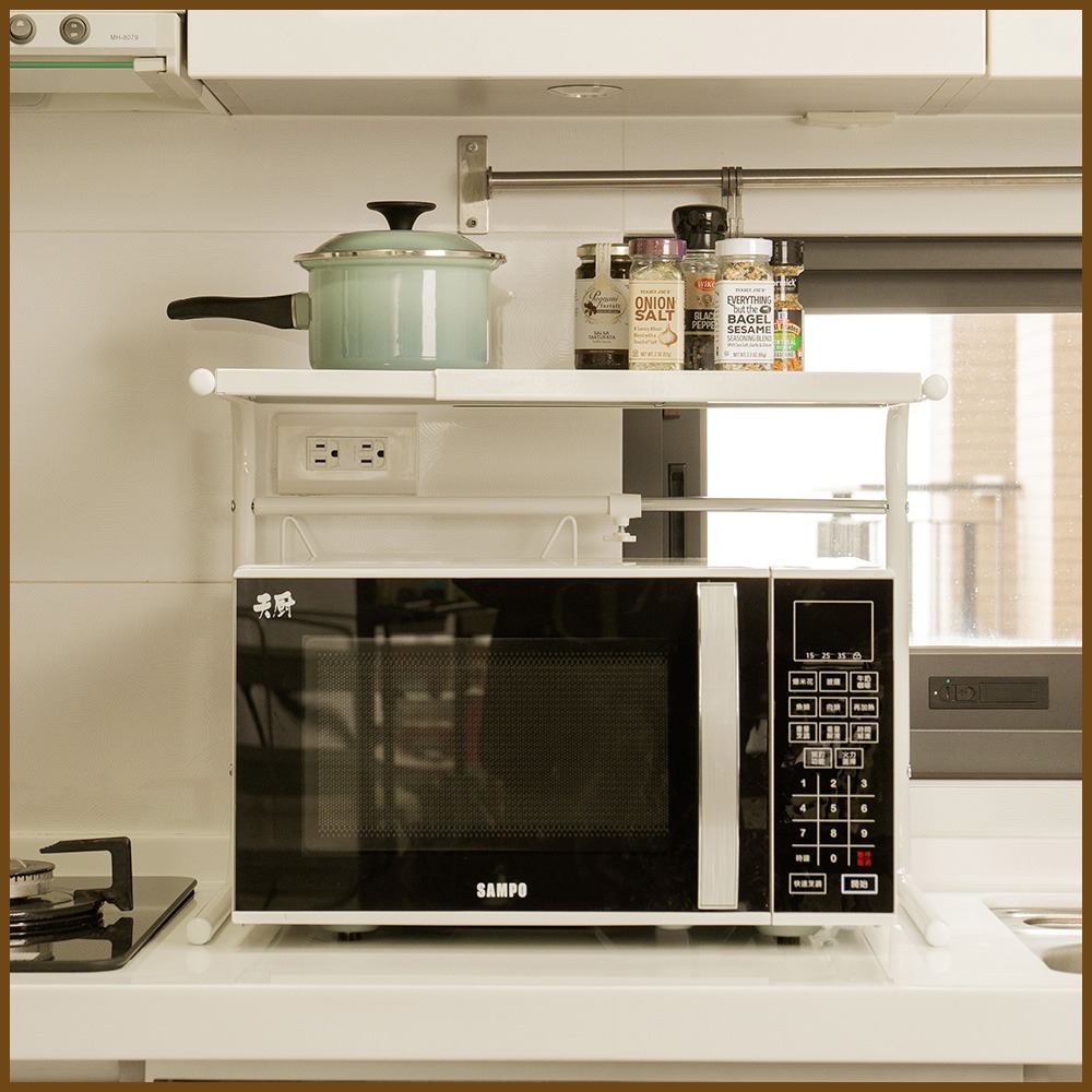 【ikloo】時尚微波爐伸縮置物架 - 宜酷屋ikloo - iOPEN Mall