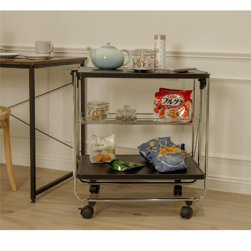 【ikloo】折疊式活動餐車/置物車 - 宜酷屋ikloo - iOPEN Mall