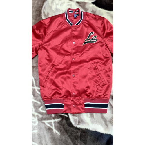 二手 H&M 刺繡重磅緞面棒球外套 170/92A adidas 立領長袖外套 二件都是美國尺吋S - mini4332 - iOPEN Mall