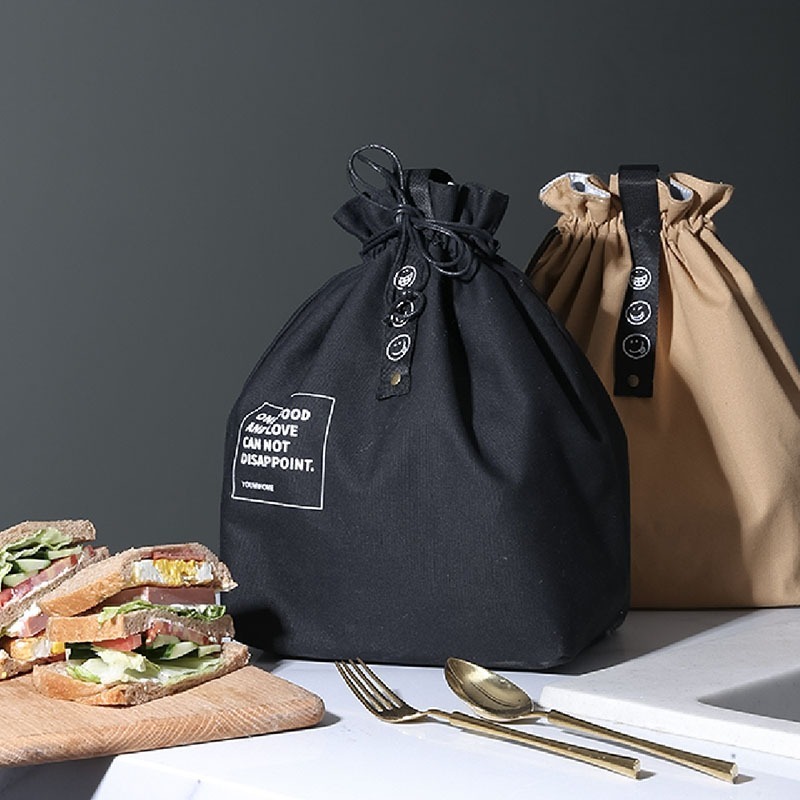 束口便當袋 束口餐袋 便當袋 保溫餐袋 簡約束口 餐袋 野餐包 小提袋 保冷袋 野餐袋 防水保溫袋【CC0475】 - JOEKI 揪去購物 - iOPEN Mall