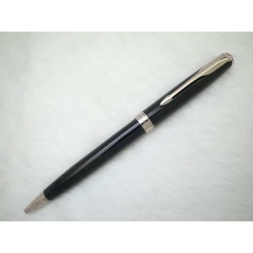 A484 派克 法國製 商籟黑色烤漆 銀色筆夾 原子筆(旋轉式)(7成新) - 御用の万年筆を嚴選 - iOPEN Mall