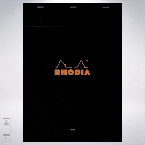 法國 RHODIA Head-Stapled Notepad A4 N18 上掀式筆記本: 黑色/Black - 寫字旅行/Writing ...