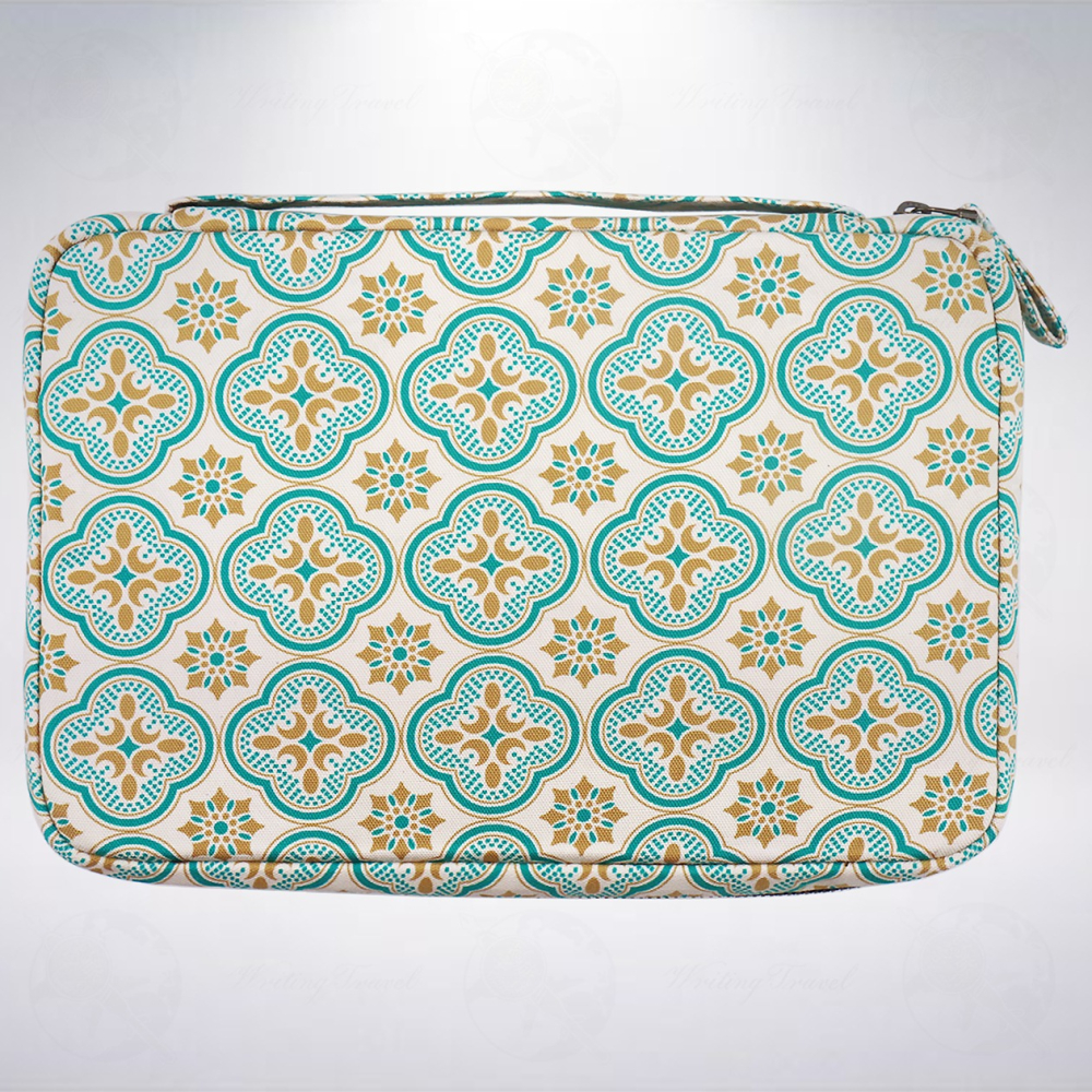 台灣 南方設計 kyoku haku 20入手提鋼筆袋: 駝色海棠窗花 - 寫字旅行/Writing Travel - iOPEN Mall