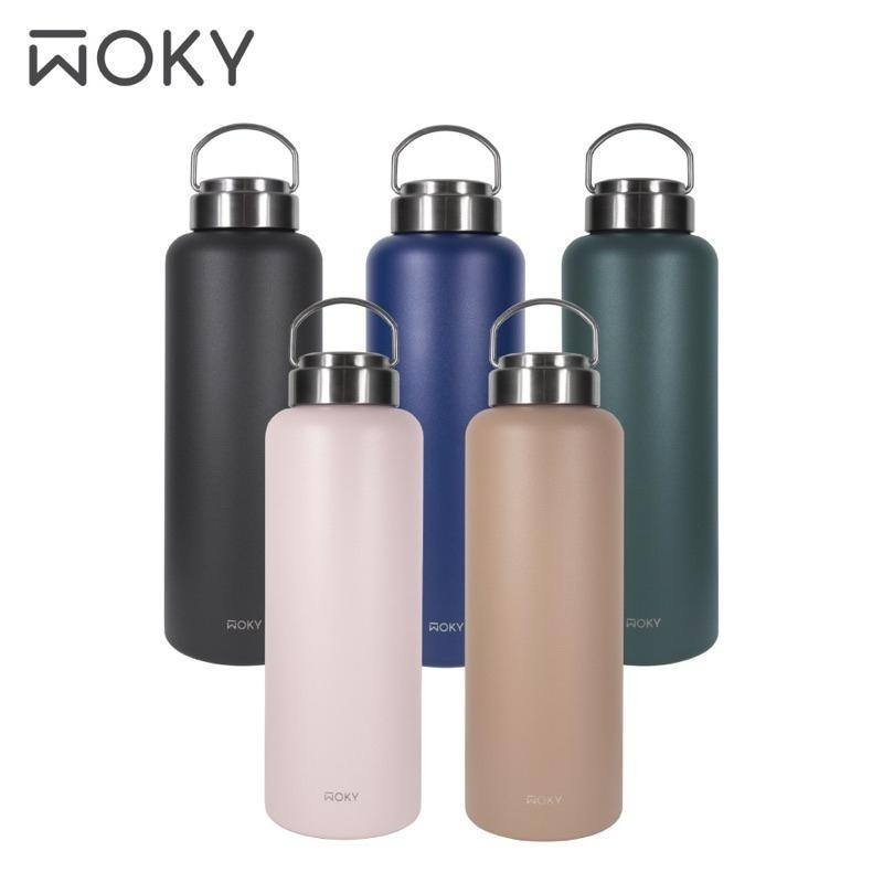 @現貨+發票@WOKY 沃廚-提手輕芯鈦陶瓷易潔層保溫瓶(800ml-5色可選/500ml-4色可選) - 樂活館