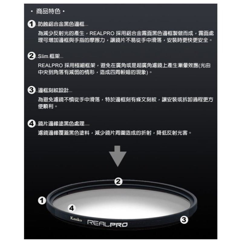 日本製 Kenko RealPRO PROTECTOR 55mm 55 保護鏡 薄框 多層鍍膜 防水抗油汙 正成公司貨 - 永德3C 柑仔店 - iOPEN Mall