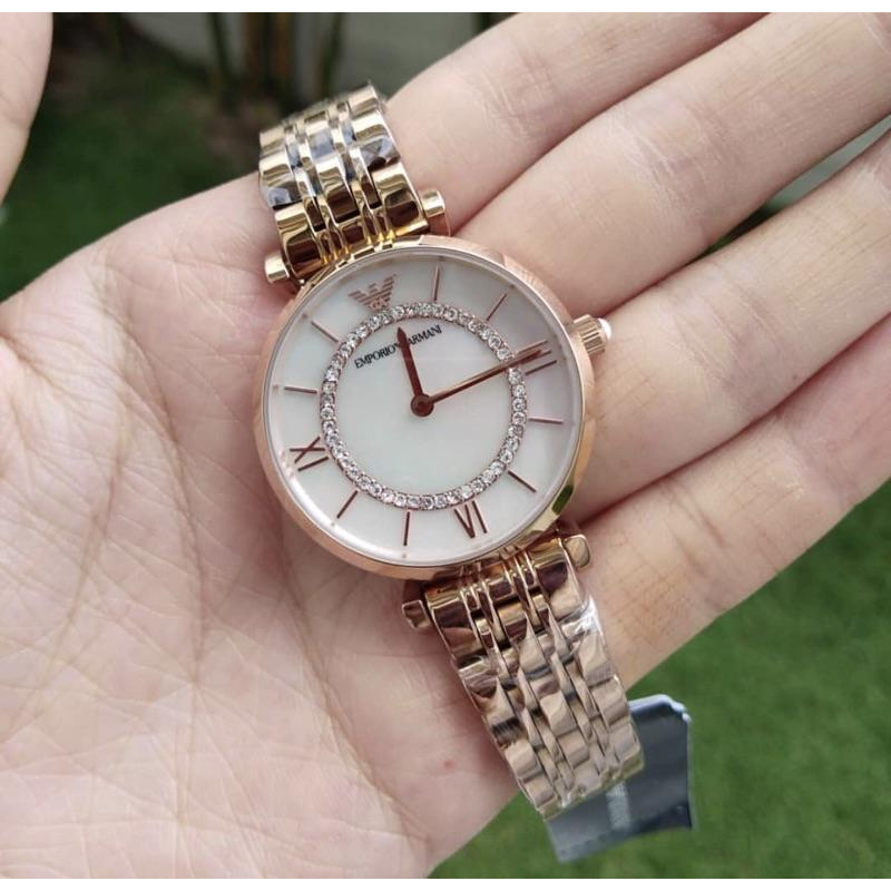 Emporio Armani ar1907 ar1908 ar1909 貝殼 珍珠 玫瑰金 水鑽 手錶 ar 錶 AR - feisha ...