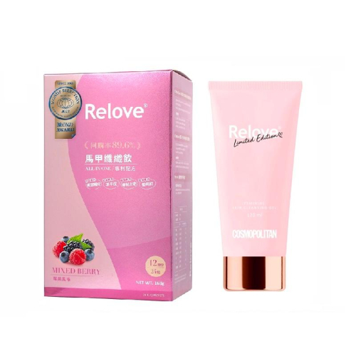 Relove 馬甲 纖纖飲(莓果風味)24包/盒 + 柯夢波丹 私密潔淨精華凝露 120ml - 色澀的玩具 情趣用品 成人用品 BDSM 調教 私密保養 - iOPEN Mall