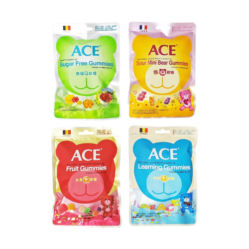 比利時ACE Q軟糖 (水果、字母、無糖48g) (酸熊44g) - 健而美生活廣場