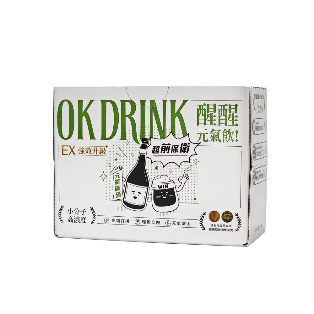 OK DRINK 醒醒元氣飲 (應酬 交際 夜貓 葛藤根枳椇) ( 50ml / 瓶 8瓶 / 盒 ) - 健而美生活廣場 - iOPEN Mall