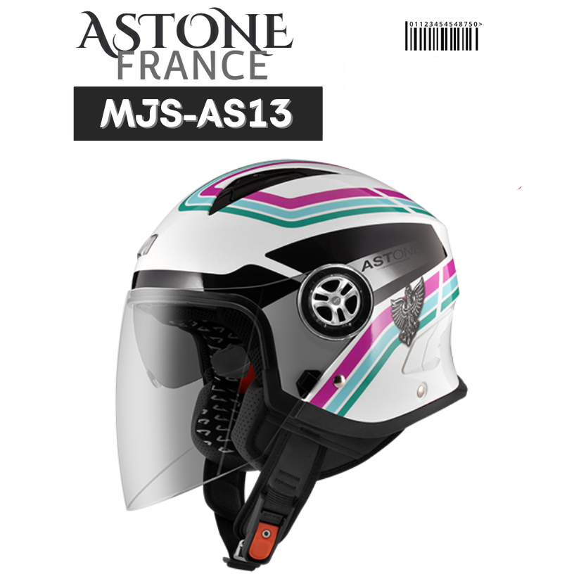 ASTONE MJS AS13 新彩繪 歐式風情 法國 輕量 內襯可拆洗 3/4安全帽 - RuRu安全帽商城 - iOPEN Mall