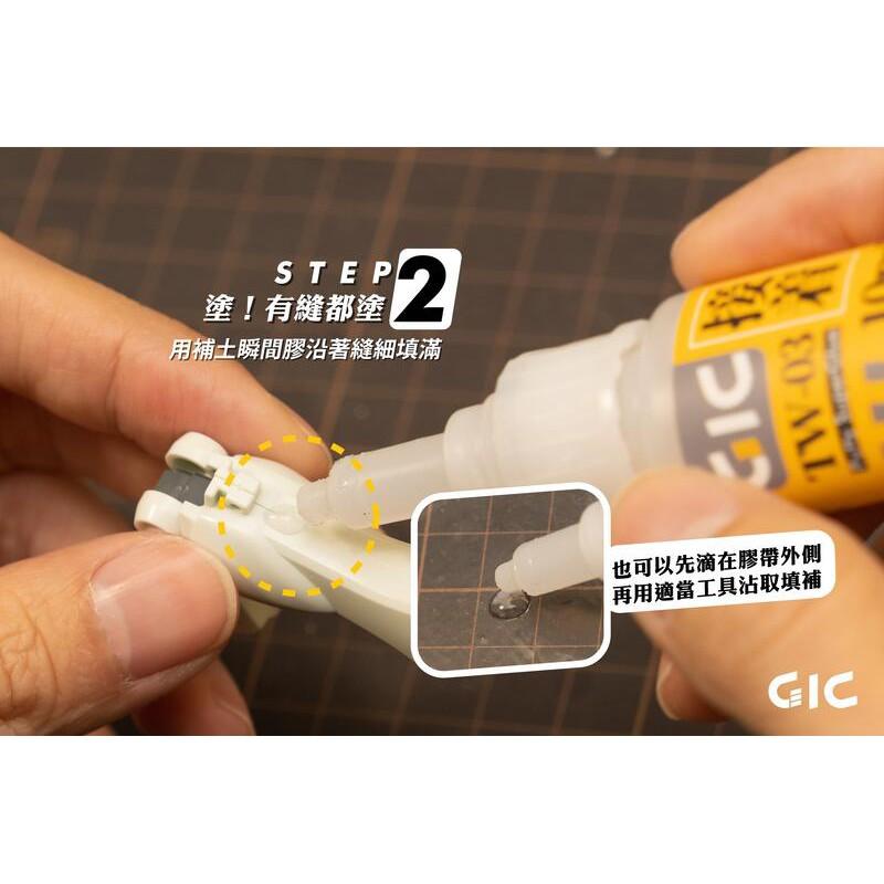 【鋼普拉】現貨 GIC TW-03 補土型 瞬間膠 快乾 10g 打磨 模型改造 低白化 接著劑 強力膠 膠水 - eYeCam 鋼普拉 - iOPEN Mall