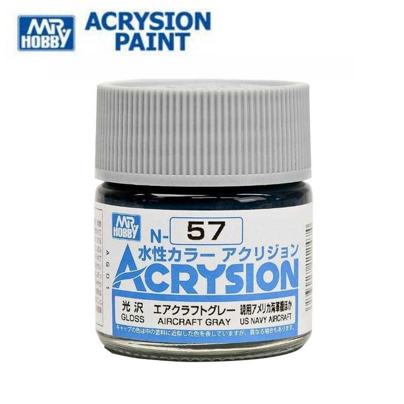 【鋼普拉】現貨 MR.HOBBY GUNZE 郡氏 GSI N-57 N57 新水性漆 光澤 飛機灰色 模型漆 10ml - eYeCam 鋼 ...