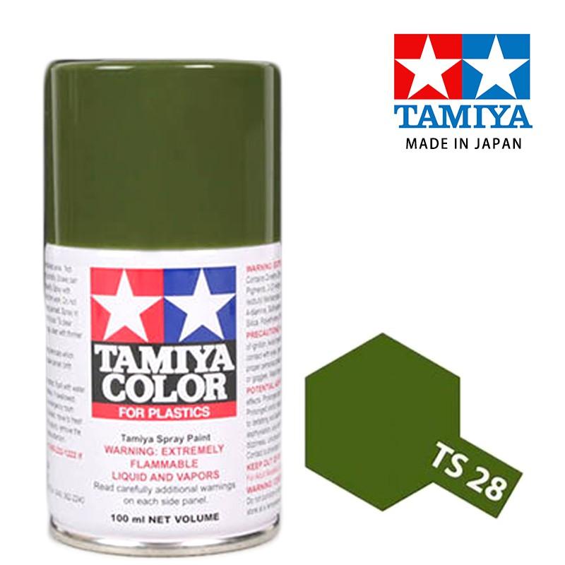 【鋼普拉】現貨 TAMIYA 田宮 模型 噴漆 噴罐 油性漆 85028 TS28 TS-28 橄欖綠色 100ml - eYeCam 鋼普拉
