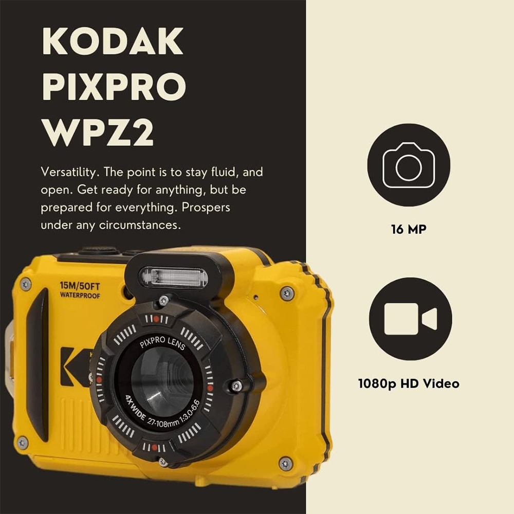 【eYe攝影】現貨 含稅+32G 柯達 KODAK PIXPRO WPZ2 防水相機 運動相機 潛水相機 浮淺 攝影 - eYeCam 鋼普拉 - iOPEN Mall