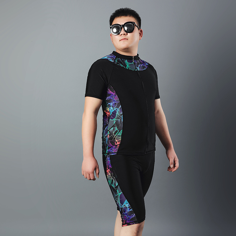 2XL-9XL 特大尺碼 男生泳衣 大尺碼泳衣 兩件式泳衣 大尺碼泳褲 潛水衣 速乾水母衣 防曬泳裝 - INCOMPARABLE - iOPEN Mall