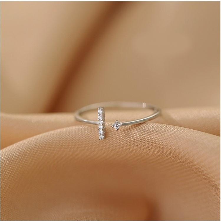 【Miss.情人節】[台灣發貨] 韓版925 T字戒指 簡約輕奢時尚戒指 高級感 冷淡風日式戒指 918 - MISS.情人節 - iOPEN Mall