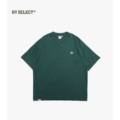 HYSELECT®MADE 30織紗 蠟染水洗短衫 水洗綠S - owo313