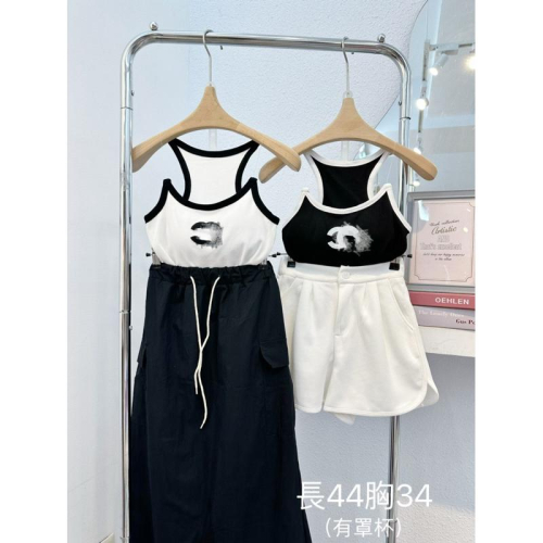 •Hello Studio• 透明肩帶滾邊背心（付罩杯） - Hello.Studio - iOPEN Mall