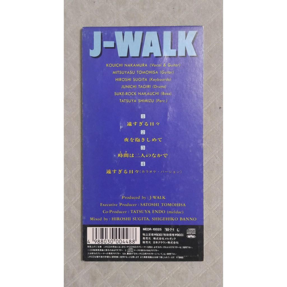 J-WALK - 遠すぎる日々／夜を抱きしめて 日版 二手單曲 CD - 童青之CD賣場 - iOPEN Mall