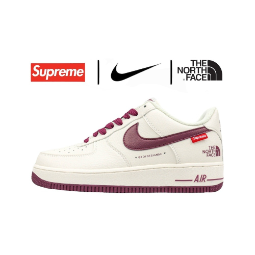 👟Nike AF1 X The North Face X Supreme 空軍1號三方聯名款 米白紅勾 男女通用款 - MACYS 美國西岸代購