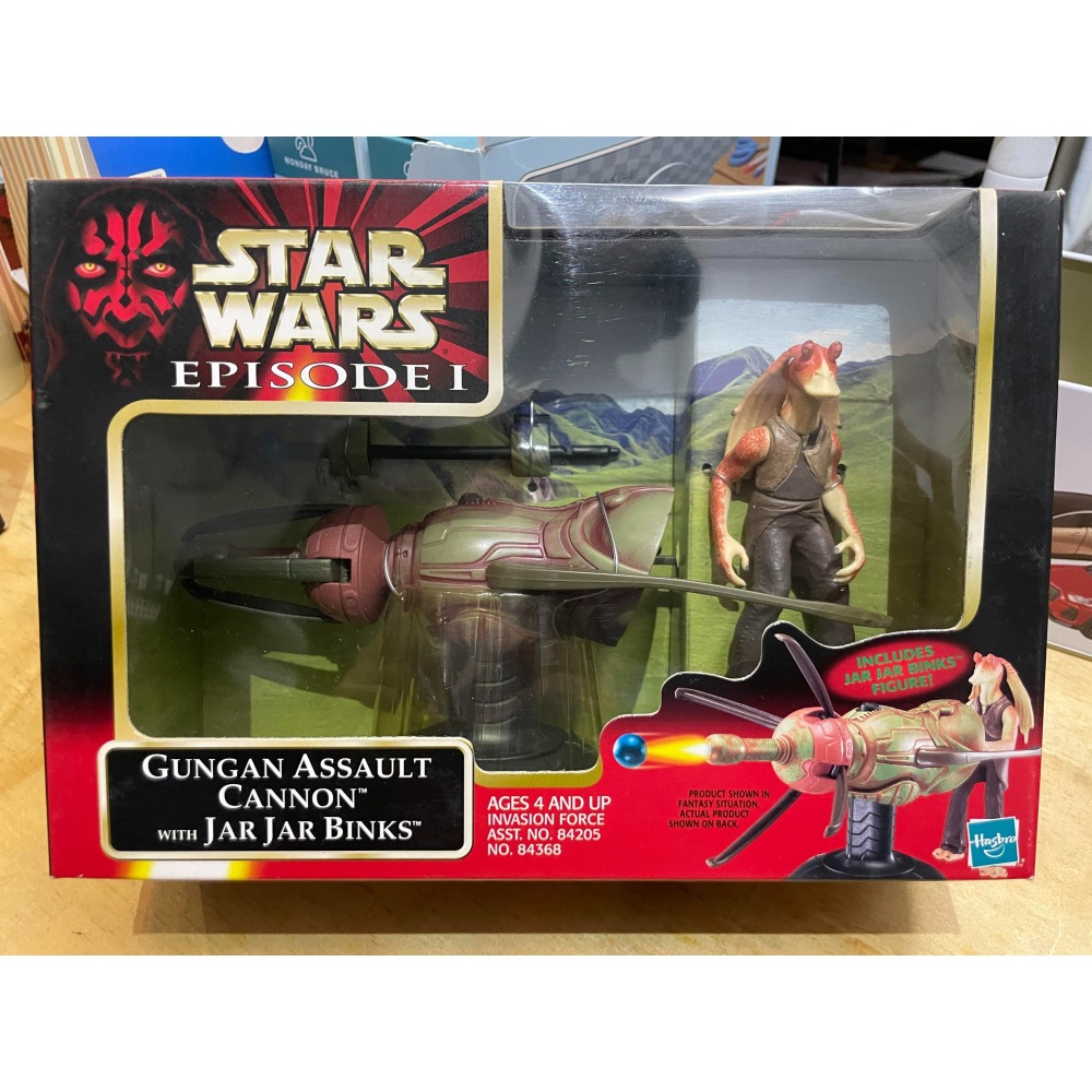星際大戰 STAR WARS 1999年 首部曲 絕版老物 3.75吋GunganAssultCannon&JarJar - Wanwangee玩玩具美系玩具店 - iOPEN Mall