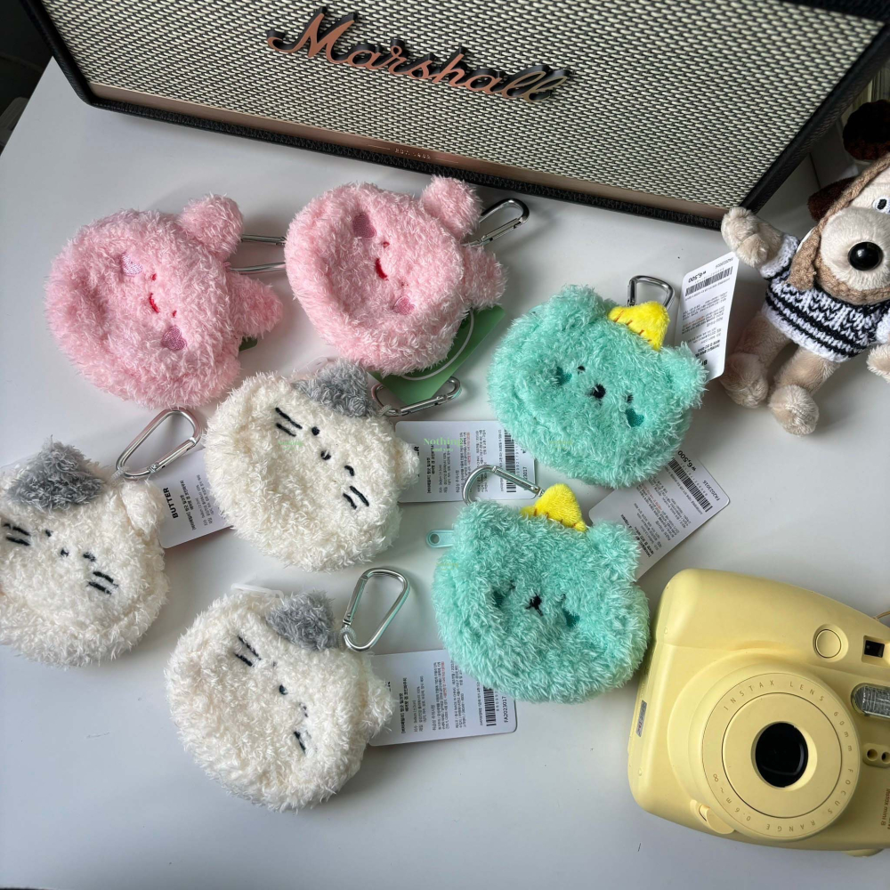 現貨🔥韓國限定 Butter Family 奶油家族 黃油家族 AirPods 耳機包 零錢包 掛包 收納袋 - Nothing and ...