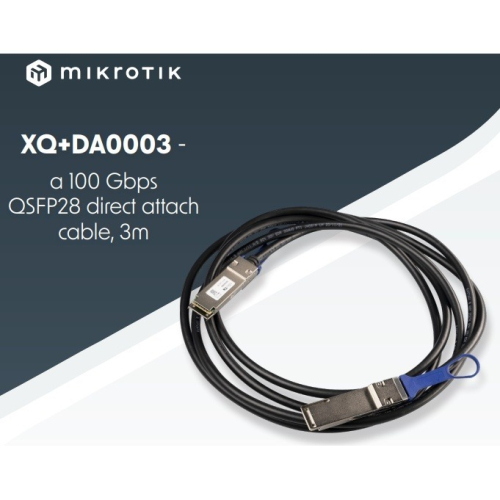 【RouterOS台灣代裡】XQ+DA0001 XQ+DA0003 100Gbps QSFP28 1米3米 原廠DAC線 - MikroTik 台灣代理 - iOPEN Mall