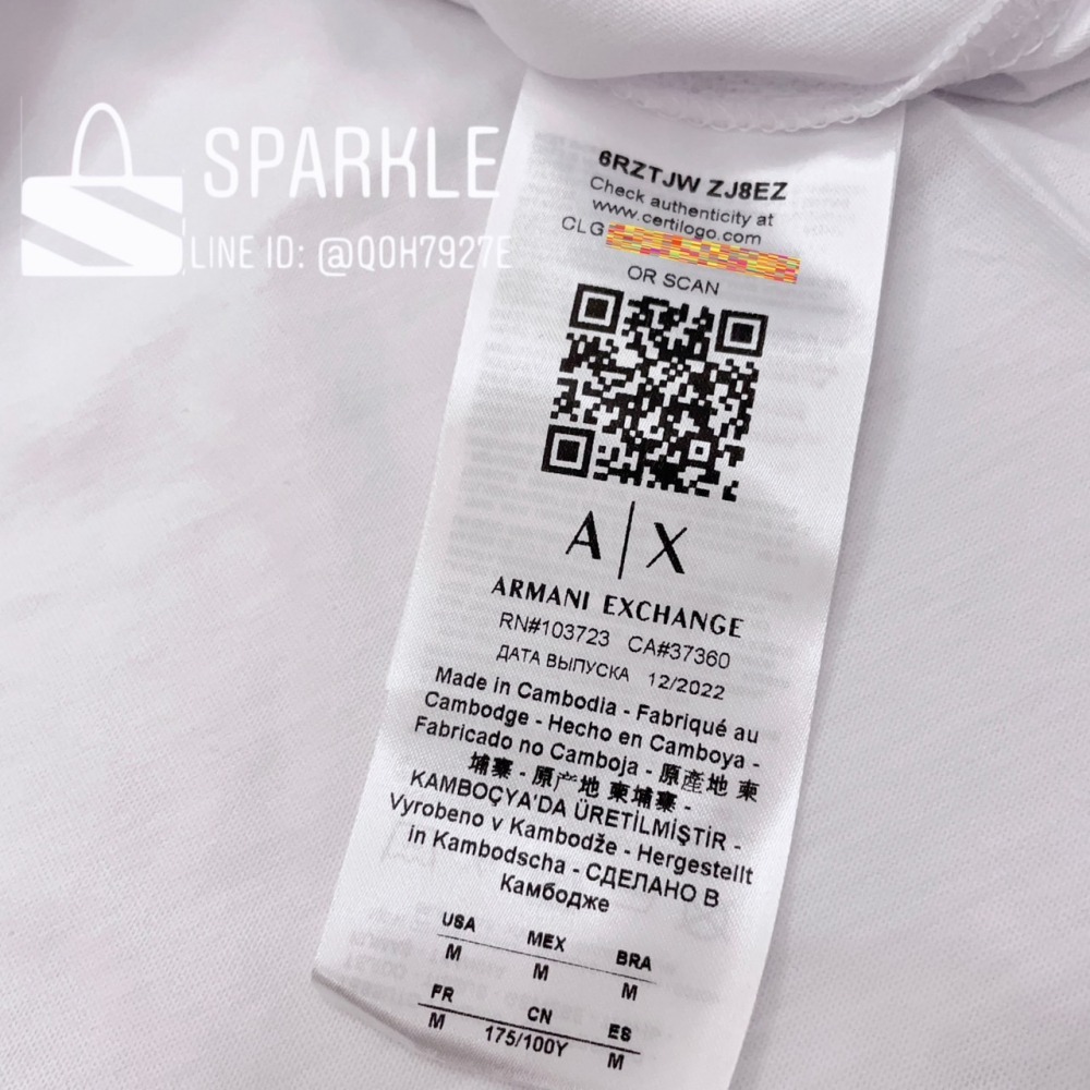 Sparkle歐美精品 Armani Exchange AX 品牌字母長袖T恤上衣 薄長袖 長T 現貨真品 - Sparkle歐美精品服飾