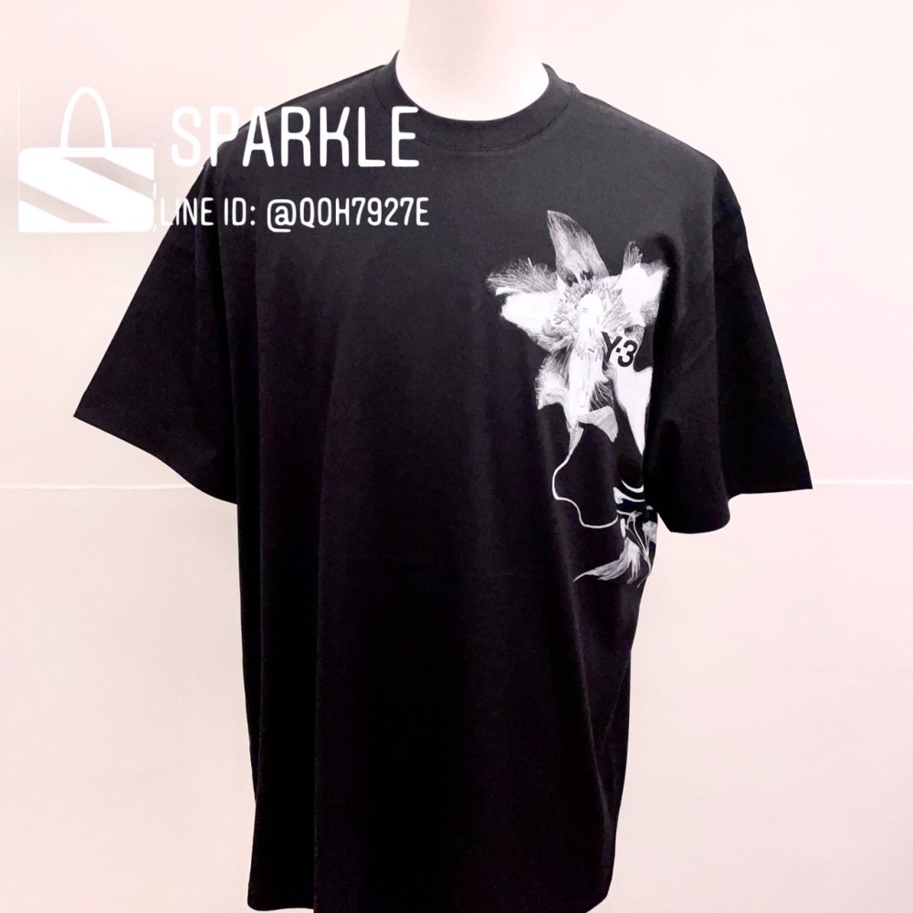 Sparkle歐美精品 Y-3花卉logo Y3短袖上衣T恤 IN4353 現貨真品 - Sparkle歐美精品服飾