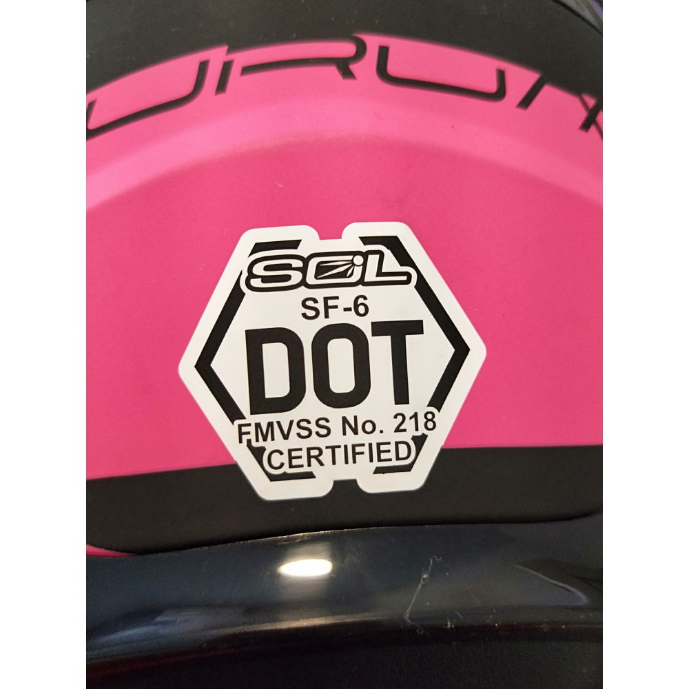 SOL SF-SOL SF6 超新星 消光黑/粉黃 全罩安全帽 9成新 戴過