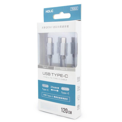 HOLiC Type-C to C鋁合金3A快速充電線 TC013 - 遠鼎興業HOLIC DDGO - iOPEN Mall