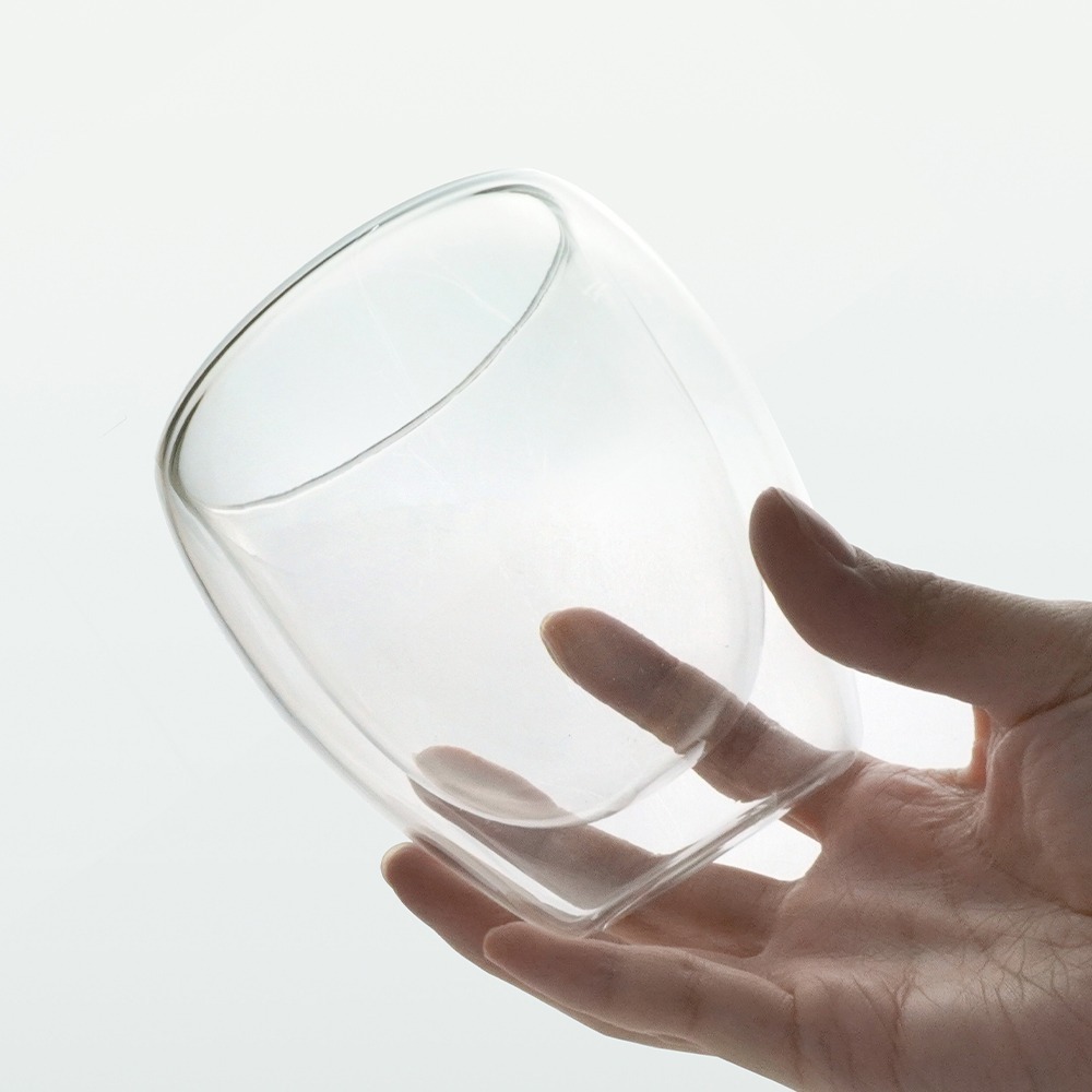 【儀表】DG250 蛋形杯 造型杯 隔熱杯 雙層杯 防燙杯 杯子 雙層玻璃杯250ml 玻璃杯 耐熱玻璃水杯 漸層飲料杯 - 儀表量具官方旗艦店