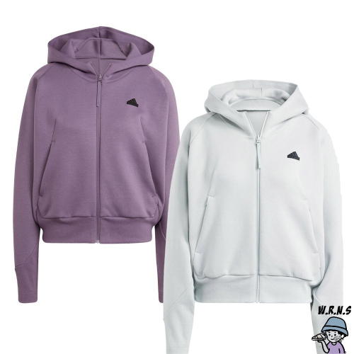 Adidas 女裝 連帽外套 拉鍊口袋 Z.N.E 棉 紫/灰 IN5132/IN5134 - Rennes_shop