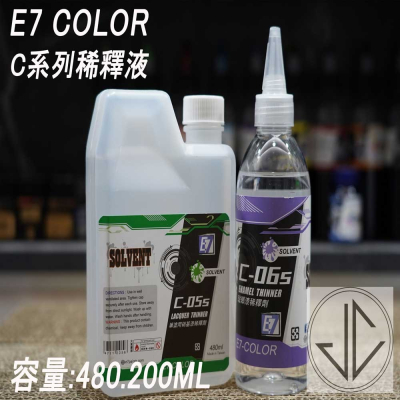JC模型 E7 COLOR C系列筆塗稀釋液 C05-S C06-S 硝基漆 琺瑯漆 - JC模型工作室 - iOPEN Mall