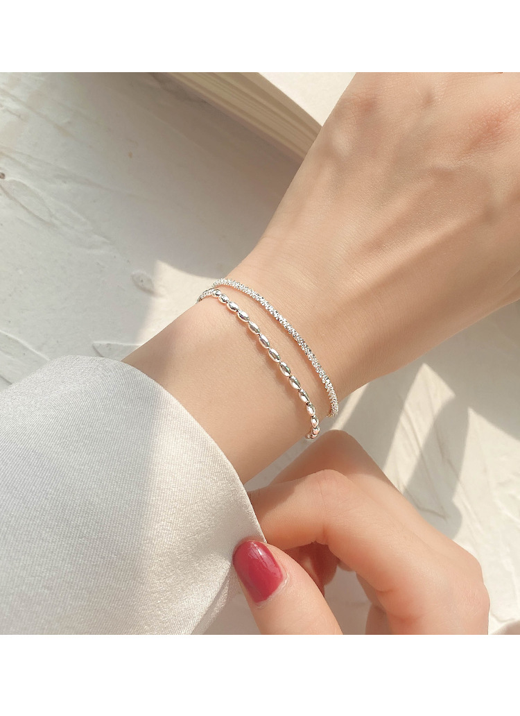 【A&R】s925純銀滿天星光雙層手鍊(抗過敏 雙層疊戴款 輕奢華 情人節 生日禮物) - 禹果貿易股份有限公司 - iOPEN Mall