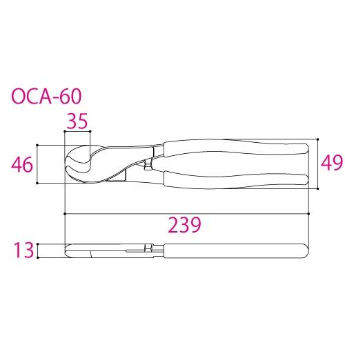 【台北益昌】日本製 角田 TTC OCA-60 膠柄 電纜剪 專業 電纜剪刀 250mm - YC-DIY台北益昌電動工具五金百貨 - iOPEN Mall