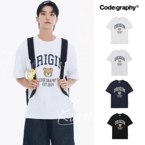 Code graphy X HOSHI 權順榮同款 韓國潮牌 CGP 老虎 圖案 印花 短袖T恤 短T - Kim韓國連線 - iOPEN Mall