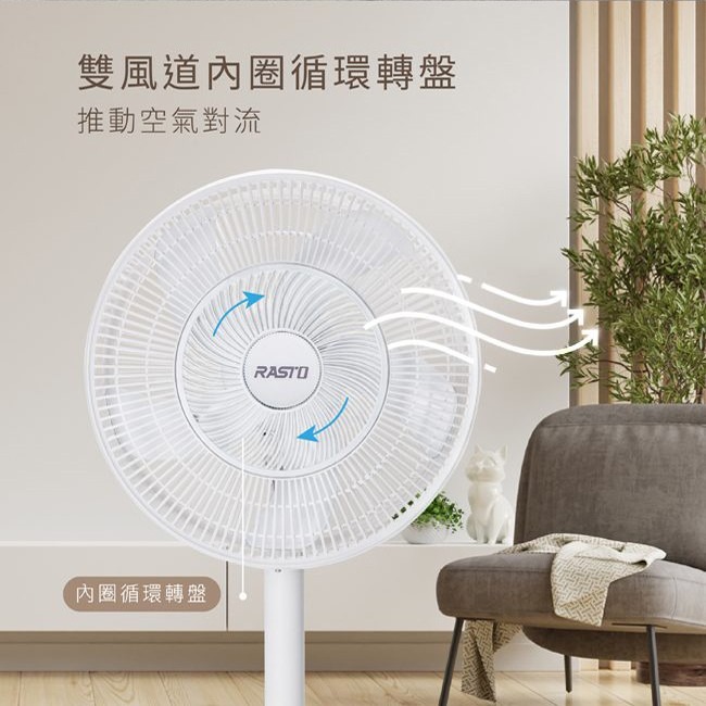 【RASTO】 AF6 14吋雙風道循環立扇 - 拾壹號倉庫｜3C周邊、生活家電 - iOPEN Mall