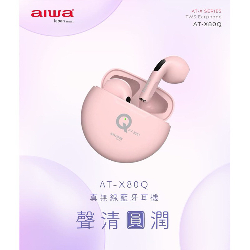 75海 AIWA 日本愛華 真無線藍牙耳機 AT-X80Q - 強強滾健康-新莊店 - iOPEN Mall