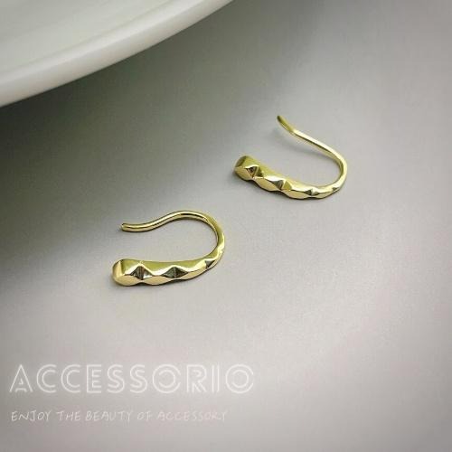 拾飾 Accessorio 現貨 不規則菱形 S925鍍14K金耳環 - ╶ ╴拾飾 Accessorio