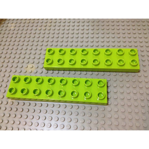 【點點小豆】lego 樂高積木 DUPLO 得寶 2x8 淺綠色磚片 2 個 一組 如圖！ - 點點小豆 〔小不點私藏舖〕 - iOPEN Mall