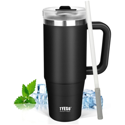 1200ML巨無霸不鏽鋼保溫杯｜雙層真空保冰｜一鍵開蓋防漏｜居家車用｜吸管直飲兩用｜16色可選 - 日上有品 - iOPEN Mall