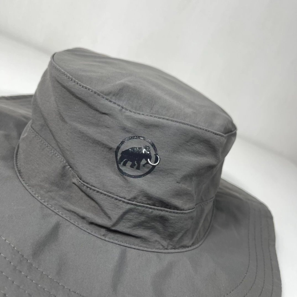 灰色新版MAMMUT猛犸象寬簷速乾太陽帽漁夫帽輕便彈性穿戴舒適男女通用戶外登山帽釣魚帽子防曬帽 - cole55 - iOPEN Mall